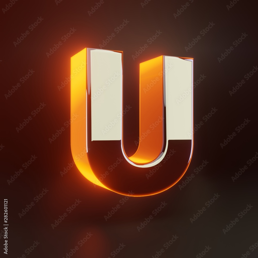 3d Letter U