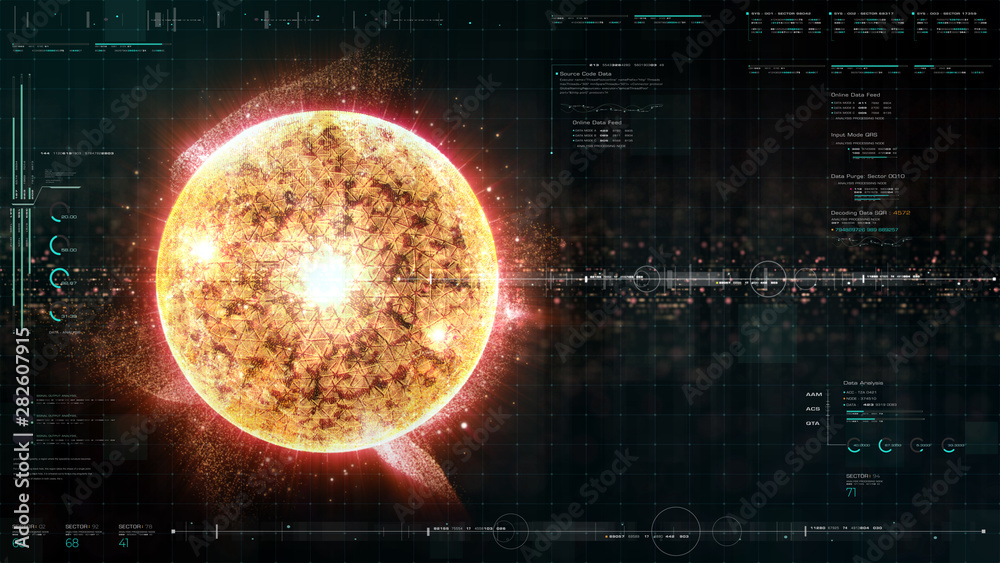 Advance motion graphic futuristic user interface head up display screen ...