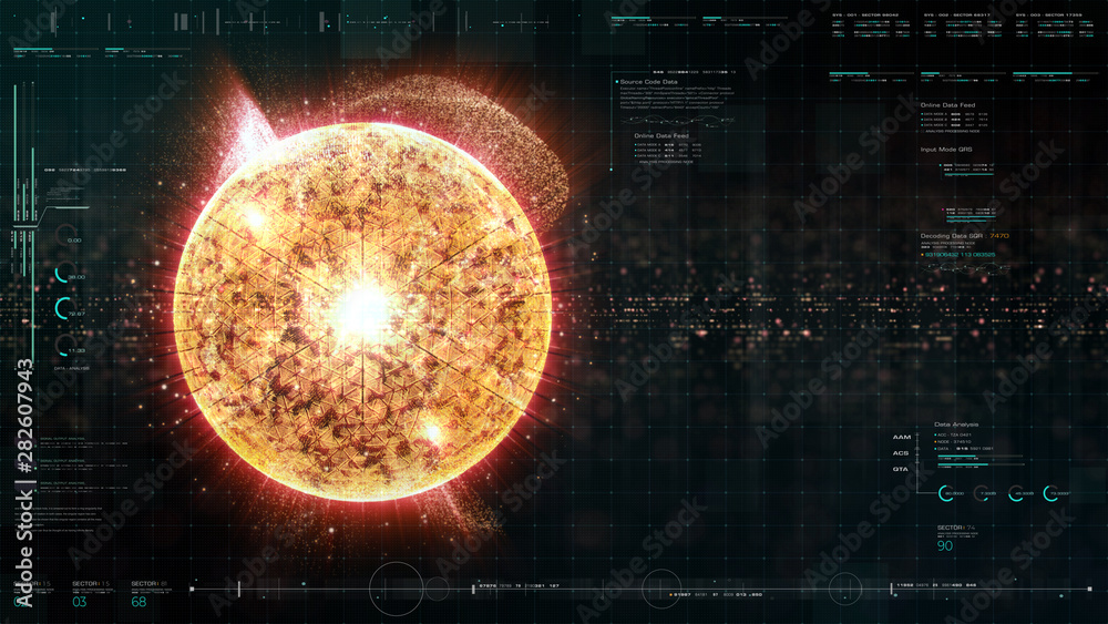 Advance motion graphic futuristic user interface head up display screen ...