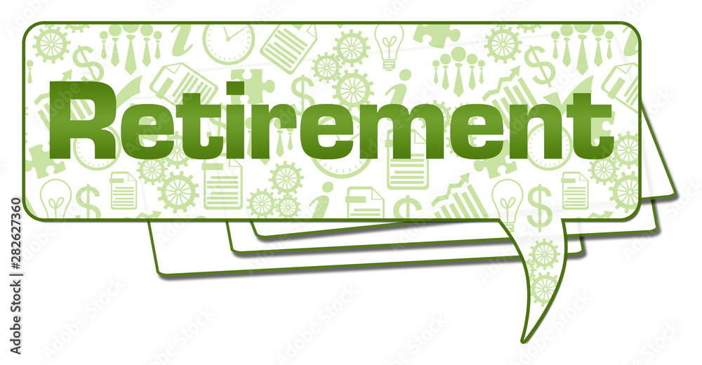 Retirement Business Symbols Green Stroke Comment Symbol Stock ...