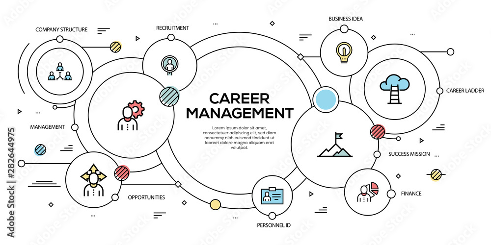 CAREER MANAGEMENT VECTOR CONCEPT AND INFOGRAPHIC DESIGN Stock Vector ...