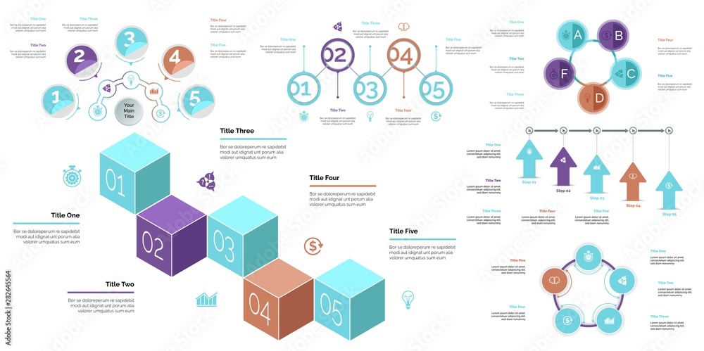Inforgraphic slide templates for business presentation can be used for ...