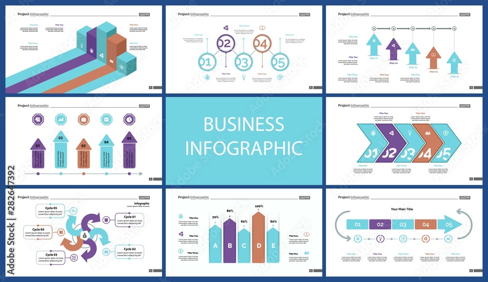 Business inforgraphic design set for management concept. Can be used ...