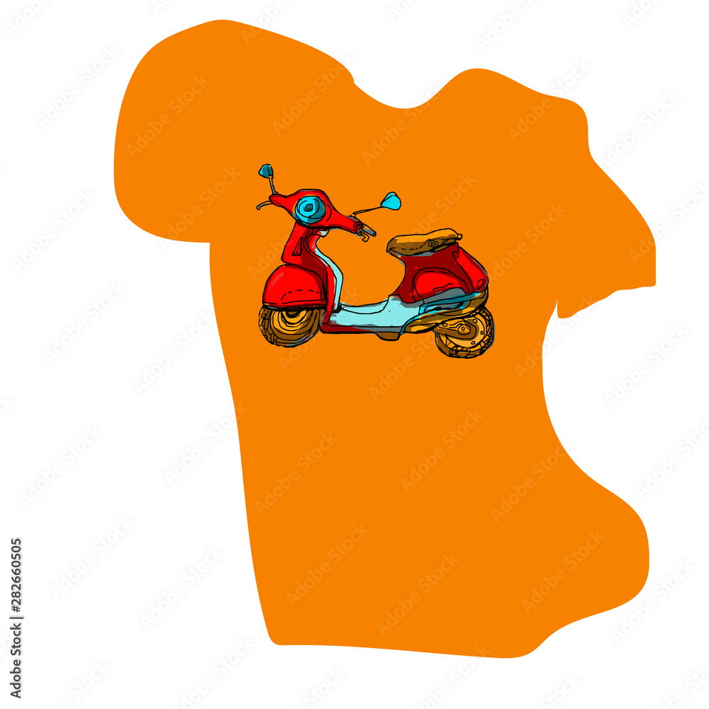 Custom chopper and motorcycle logos set. Detailed illustrations for ...