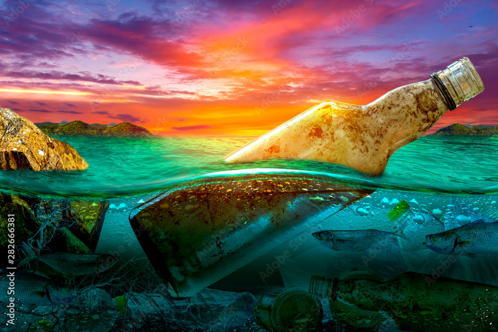 Plastic pollution in marine environmental problems Animals in the sea ...