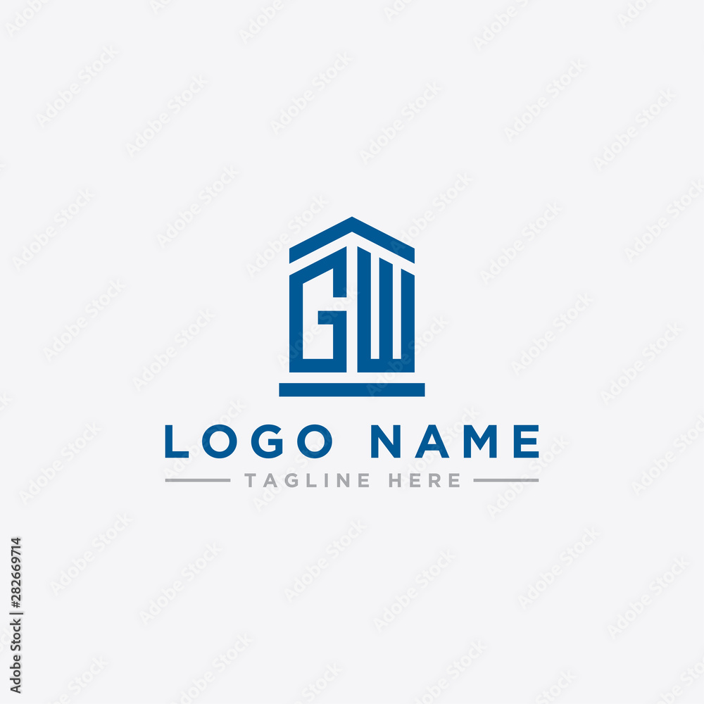 inspiring logo designs for companies from the initial letters of the GW ...