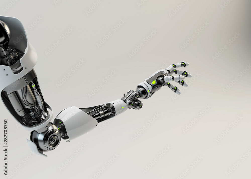 Prosthetic robotic arm, 3d rendering Stock Photo | Adobe Stock