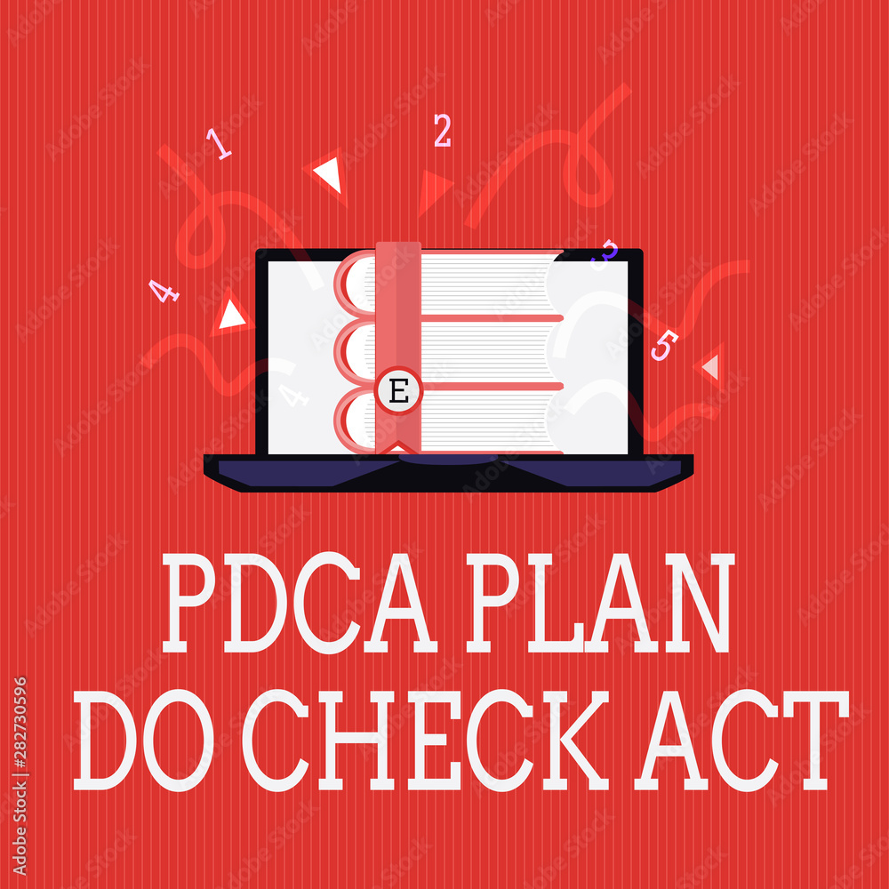 Writing note showing Pdca Plan Do Check Act. Business photo showcasing ...