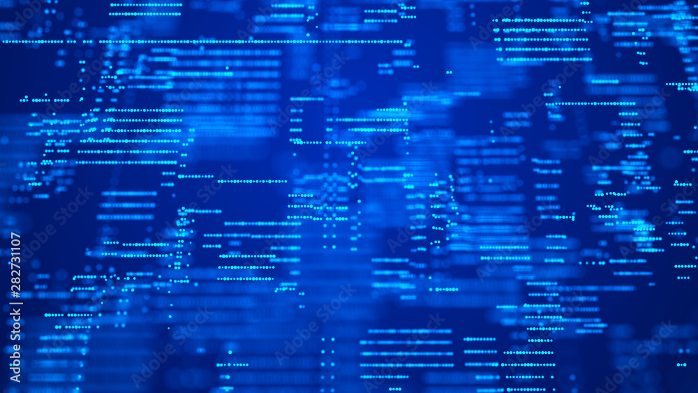 Digital background whith matrix. Blue technology background of many ...