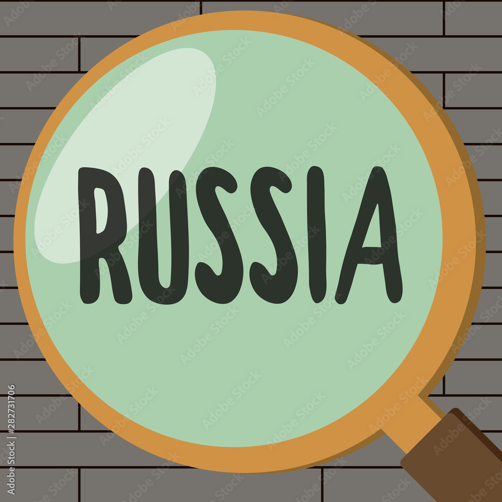 Handwriting text writing Russia. Concept meaning worlds largest nation ...