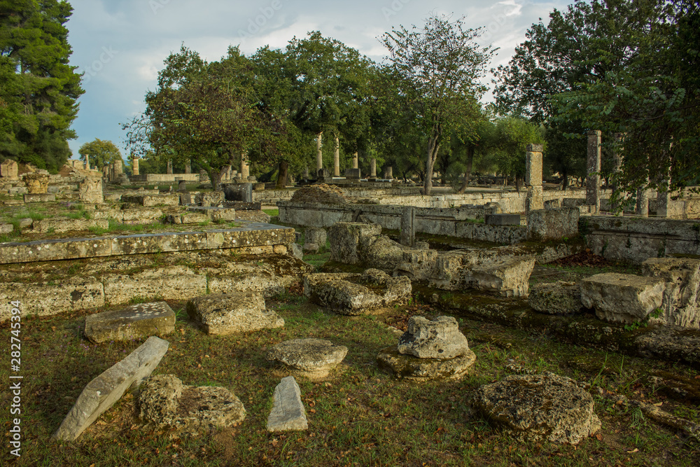 Greece ancient city stone ruins UNESCO heritage touristic destination ...