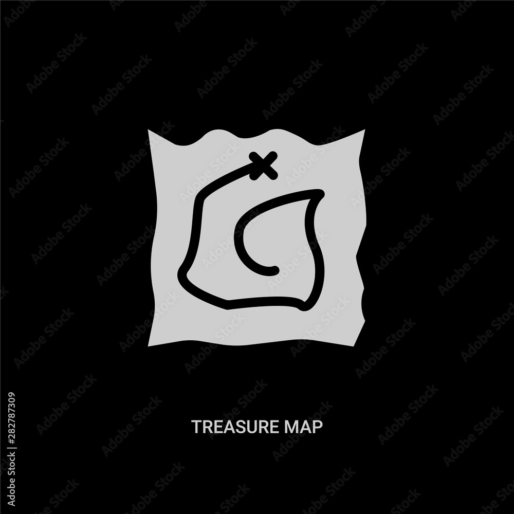 Treasure Map Background Black And White