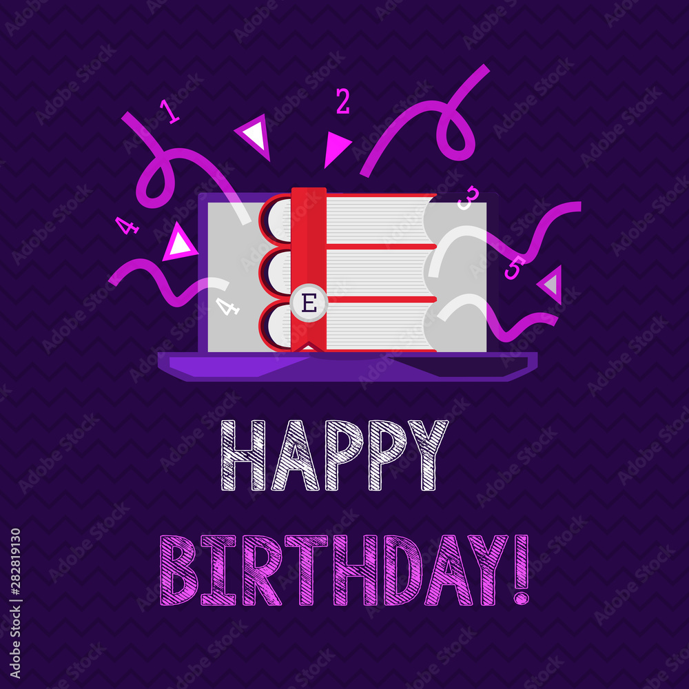 Handwriting text Happy Birthday. Concept meaning The birth anniversary ...