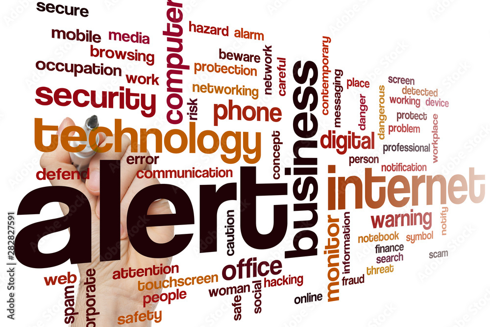 Alert word cloud Stock Photo | Adobe Stock