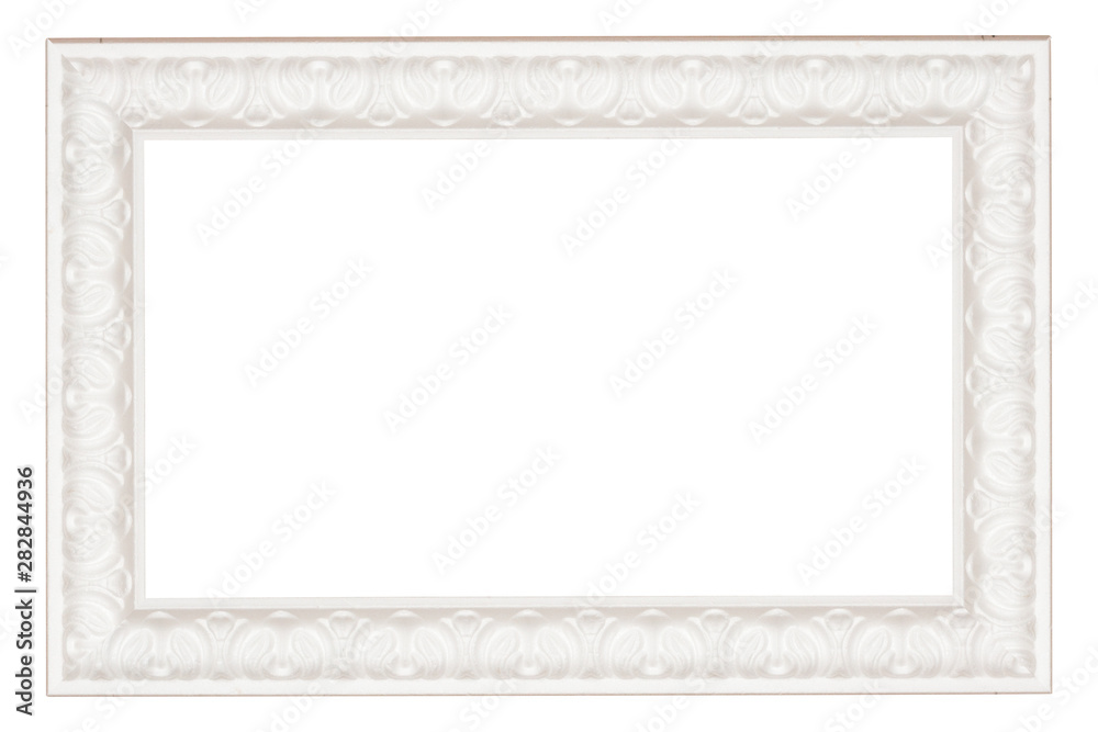 vintage classical white rectangle frame with texture pattern Stock ...