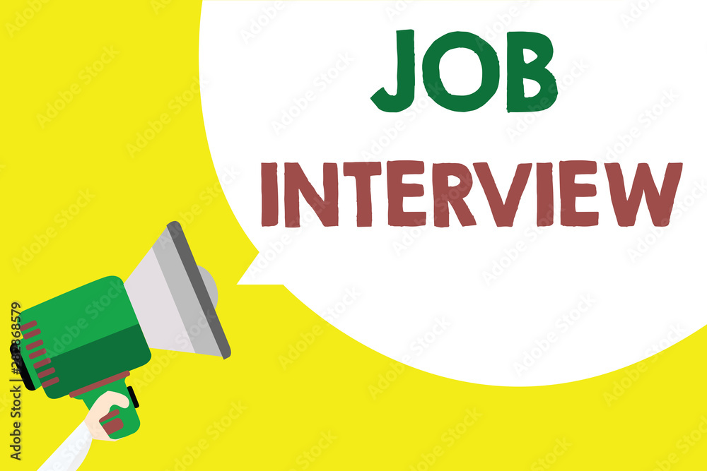 Conceptual hand writing showing Job Interview. Business photo text ...