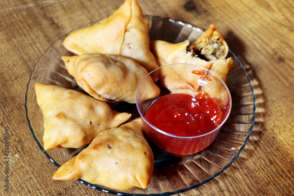 Veg Samosa - is a crispy and spicy Indian triangle shape snack which ...