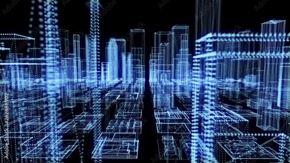 Seamlessly looping city structure. Stock Video | Adobe Stock