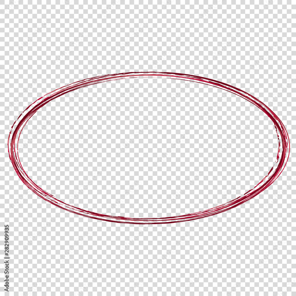 red oval frame isolated on transparent background Stock Vector | Adobe ...