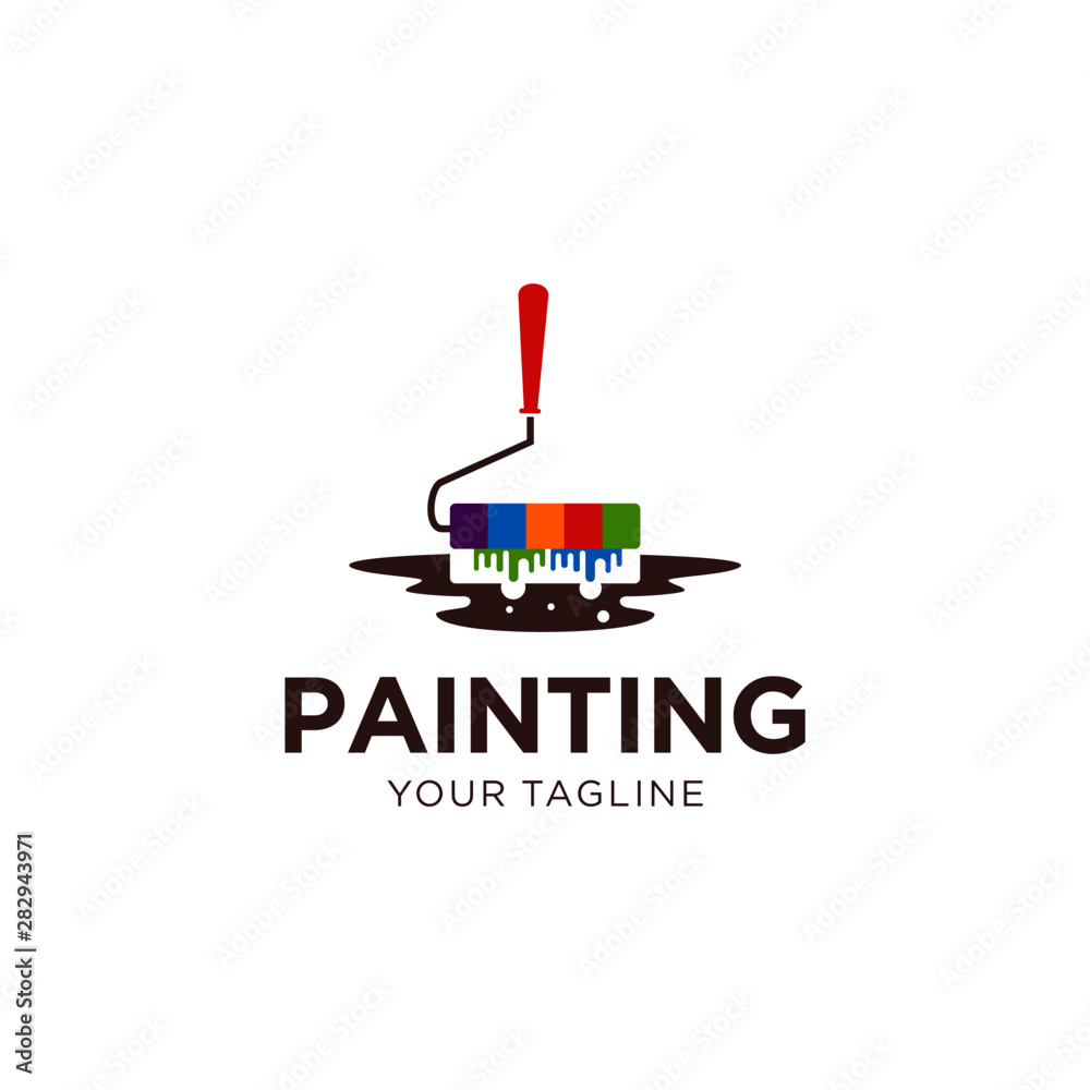 Painting Services Logo Vector Template Stock Vector | Adobe Stock