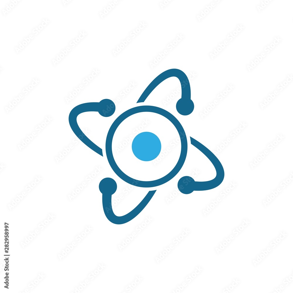 Structure atom logo vector Stock Vector | Adobe Stock