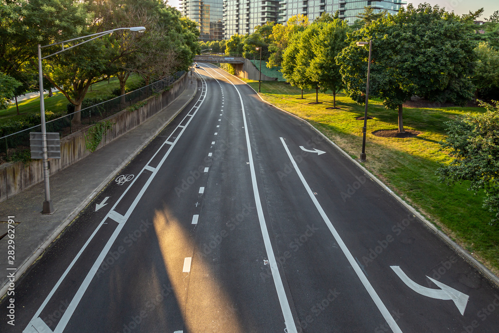 Road Markings and Turning Lanes on a Road Stock Photo | Adobe Stock