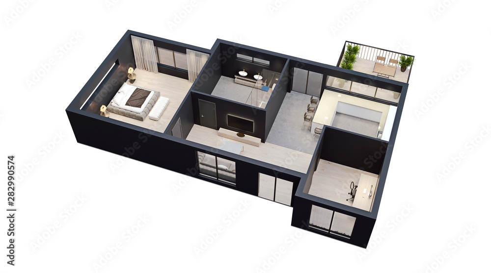 Modern House 3d Blueprints