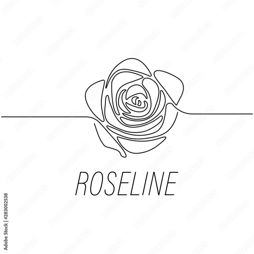 Rose line graphic design template illustration isolated Stock Vector ...