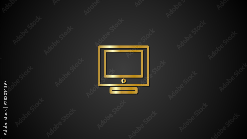 Gold Icon -Computer- Gold Gradient Icons design for print, website and ...