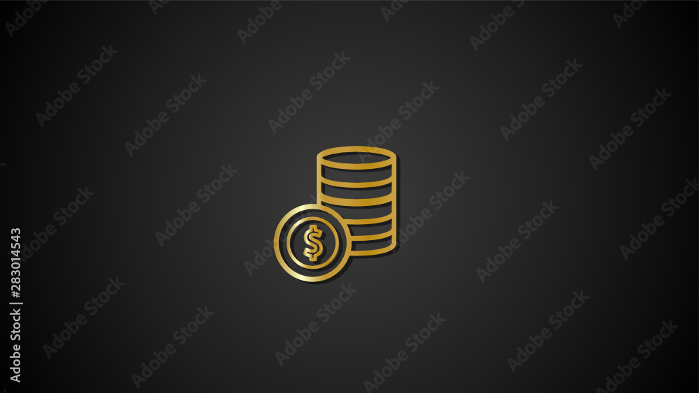Gold Icon -earnings- Gold Gradient Icons design for print, website and ...