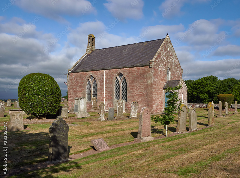 Stracathro Parish Church, a simple Red Sandstone T Plan designed place ...