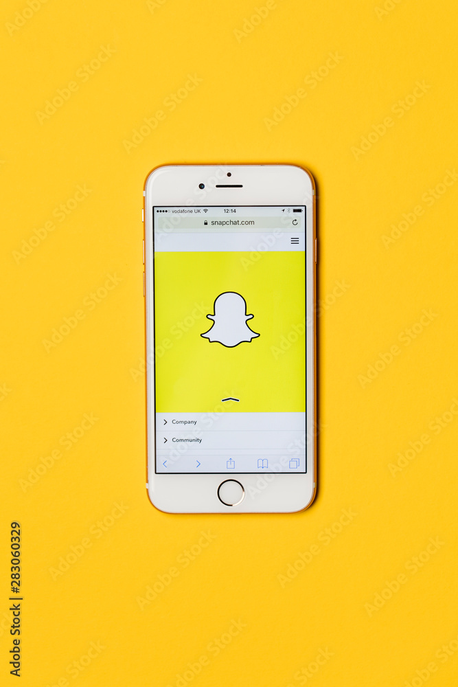 OXFORD, UK - JANUARY 9th 2017: An apple iPhone showing the Snapchat ...