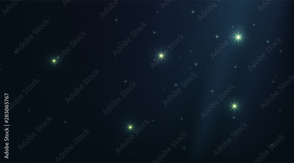Dark universe night sky with shining stars. Constellation shadow deep ...
