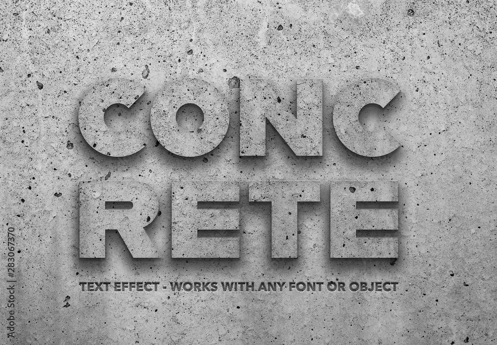 Concrete Text Effect Stock Template | Adobe Stock