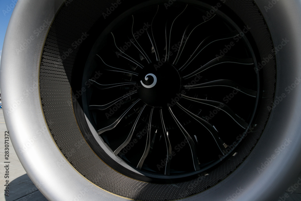 Airbus A320 NEO engine. Modern aircraft. CFM Leap-1A engine. Airplane ...