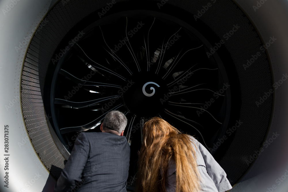 Airbus A320 NEO engine. Modern aircraft. CFM Leap-1A engine. Airplane ...