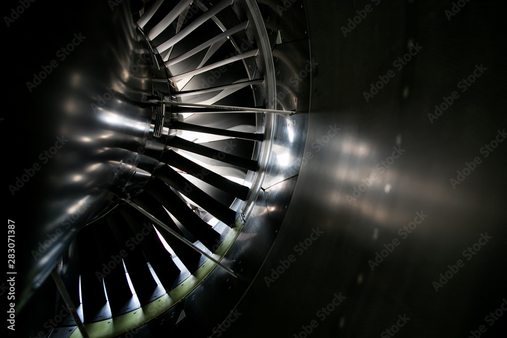 Airbus A320 NEO engine. Modern aircraft. CFM Leap-1A engine. Airplane ...