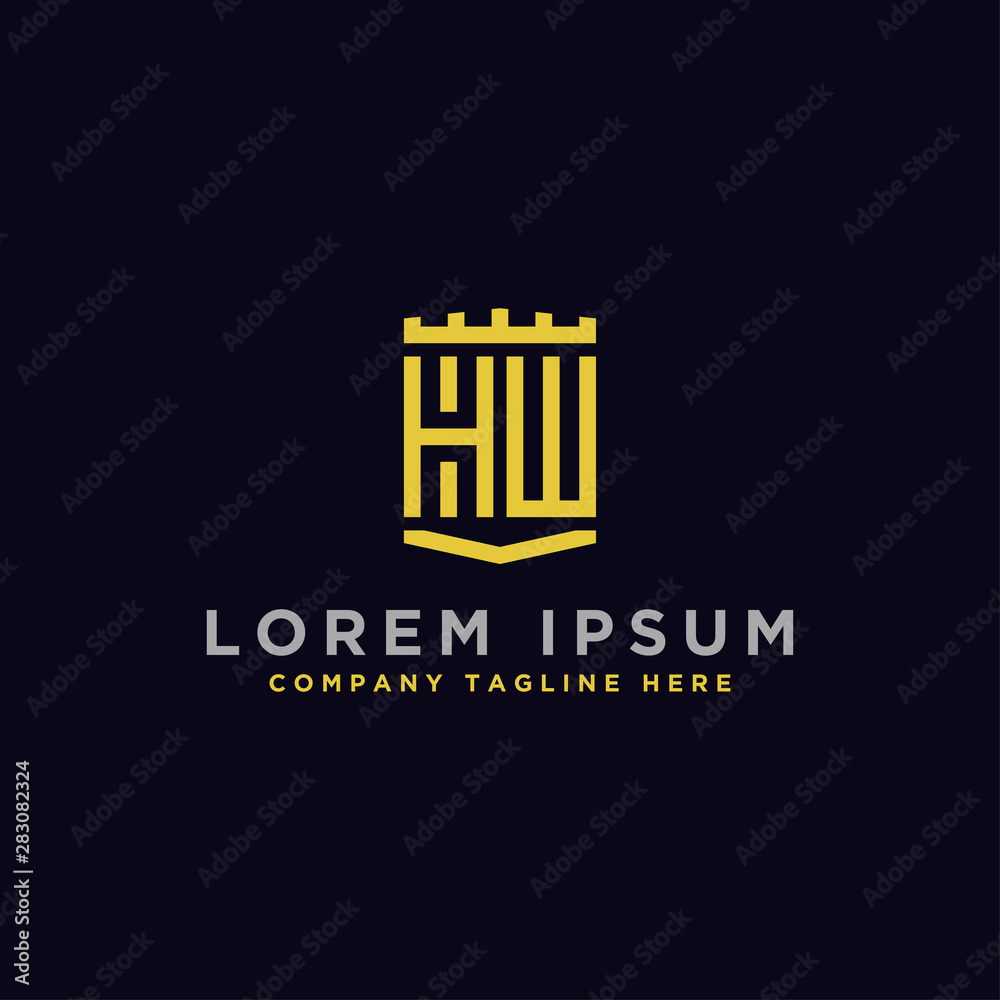 inspiring logo designs for companies from the initial letters of the HW ...