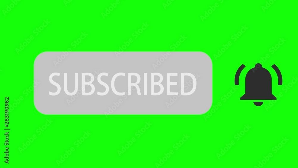 Animation of Social Network. Subscribe Button and Bell Notification on ...