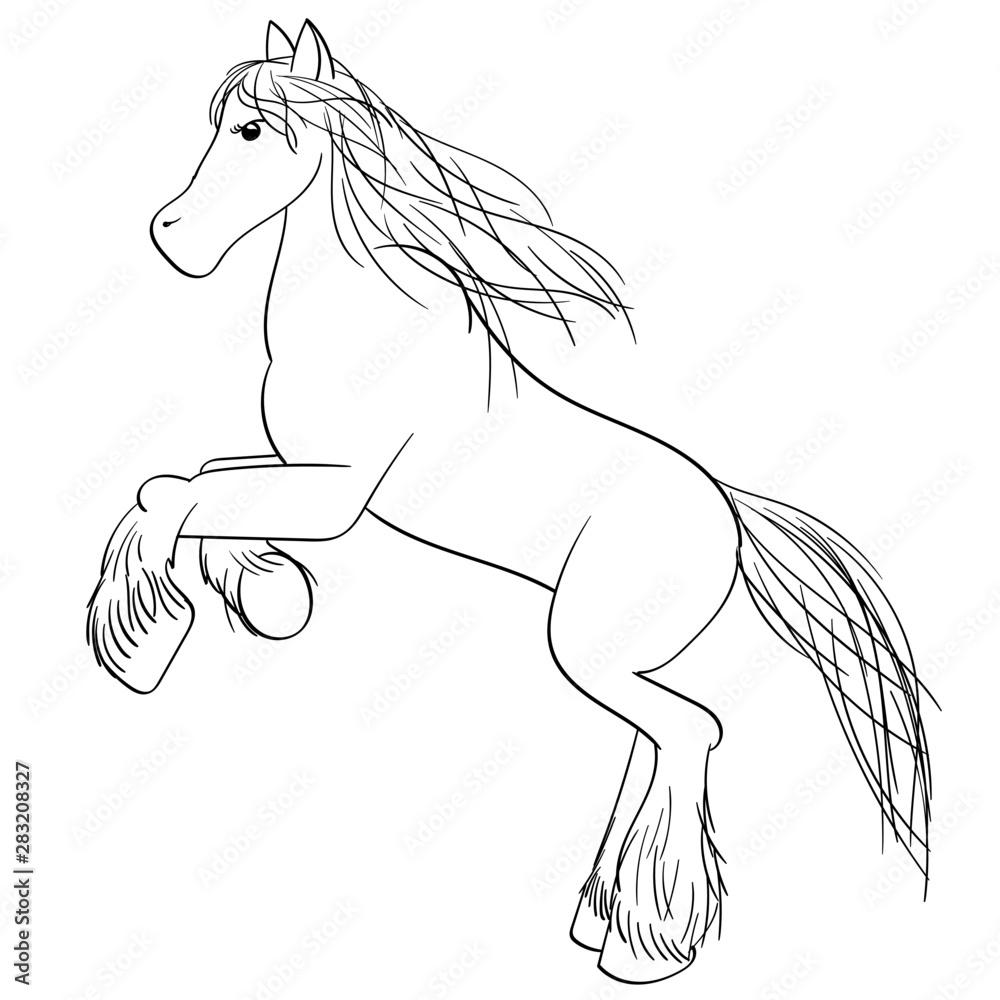 Clydesdale Horse Drawing