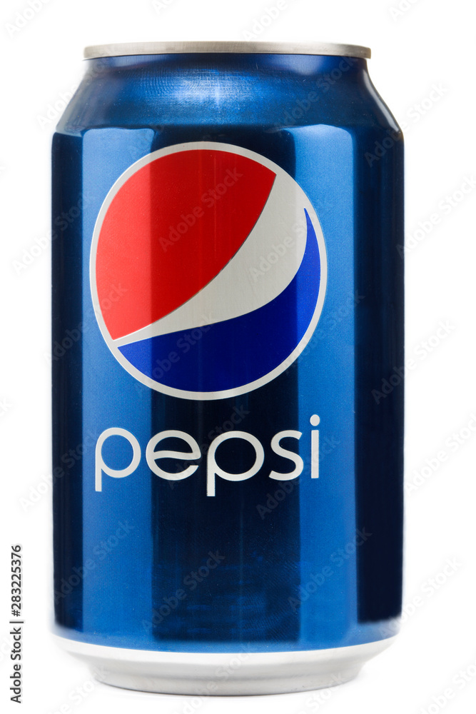 Can of Pepsi in studio. Pepsi is a carbonated soft drink created and ...