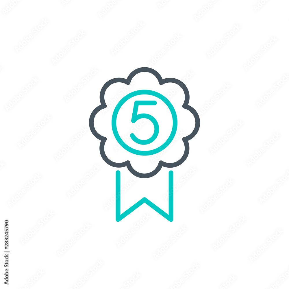 diploma or patent outline flat icon. Single quality outline logo symbol ...