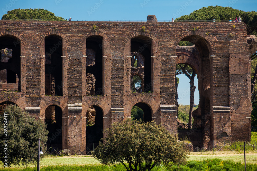 Temple of Apollo Palatinus on Palatine Hill of ancient Rome and Circus ...