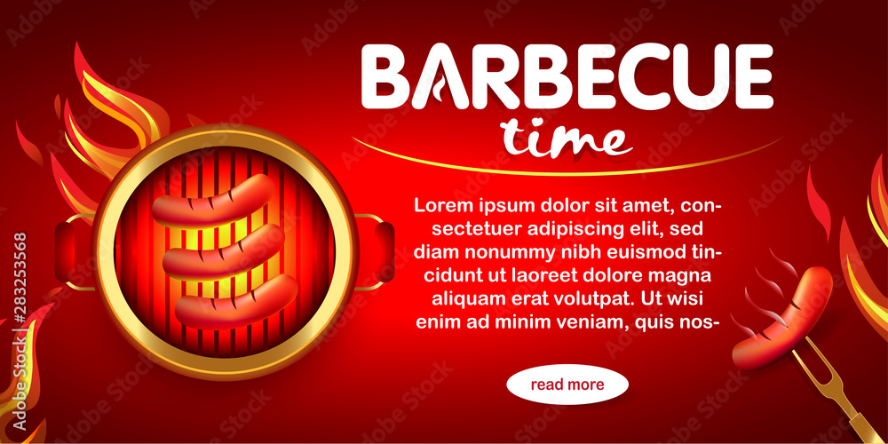 BBQ colorful poster designs, party design, invitation, ad design ...