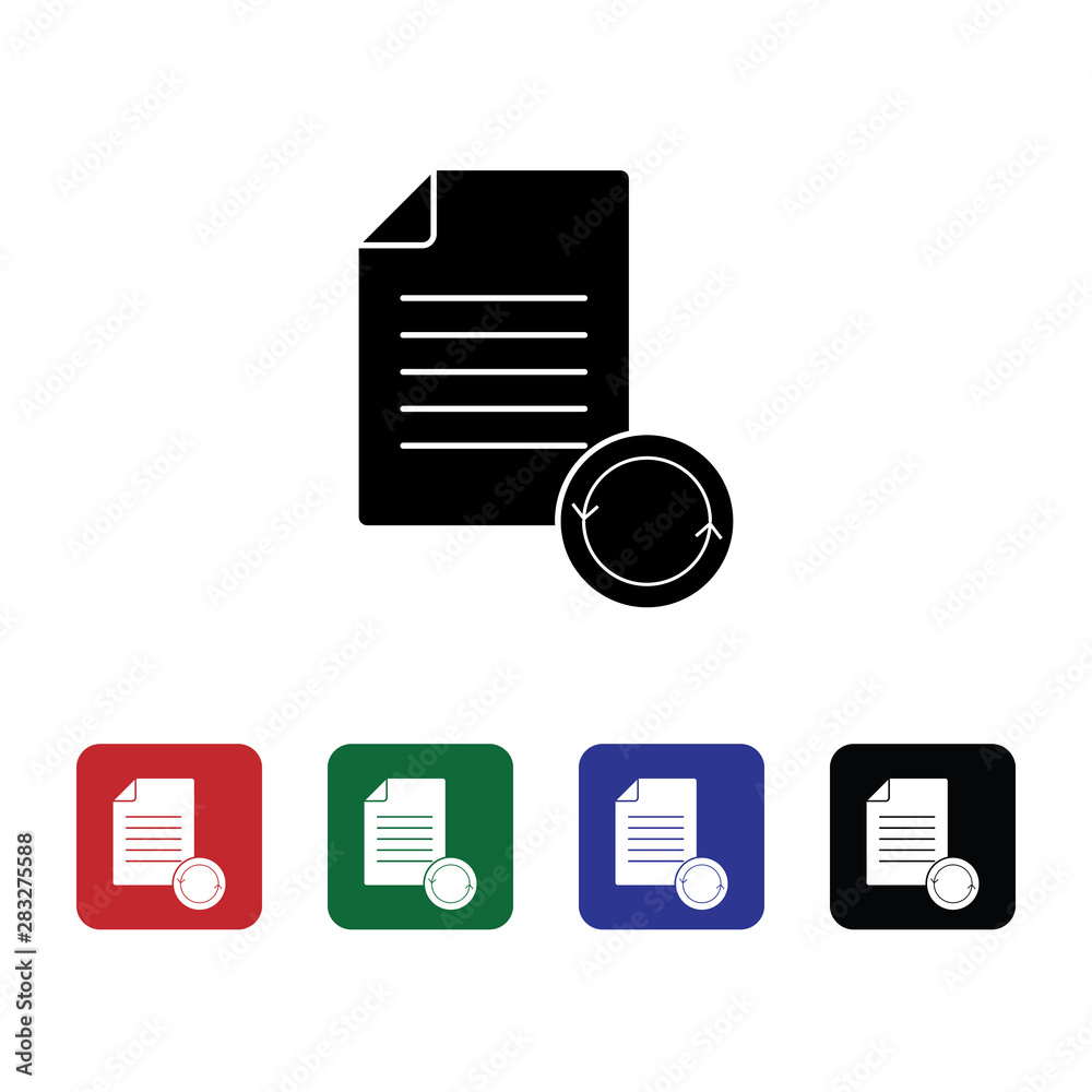 Document updated, file vector icon. Premium quality graphic design icon ...