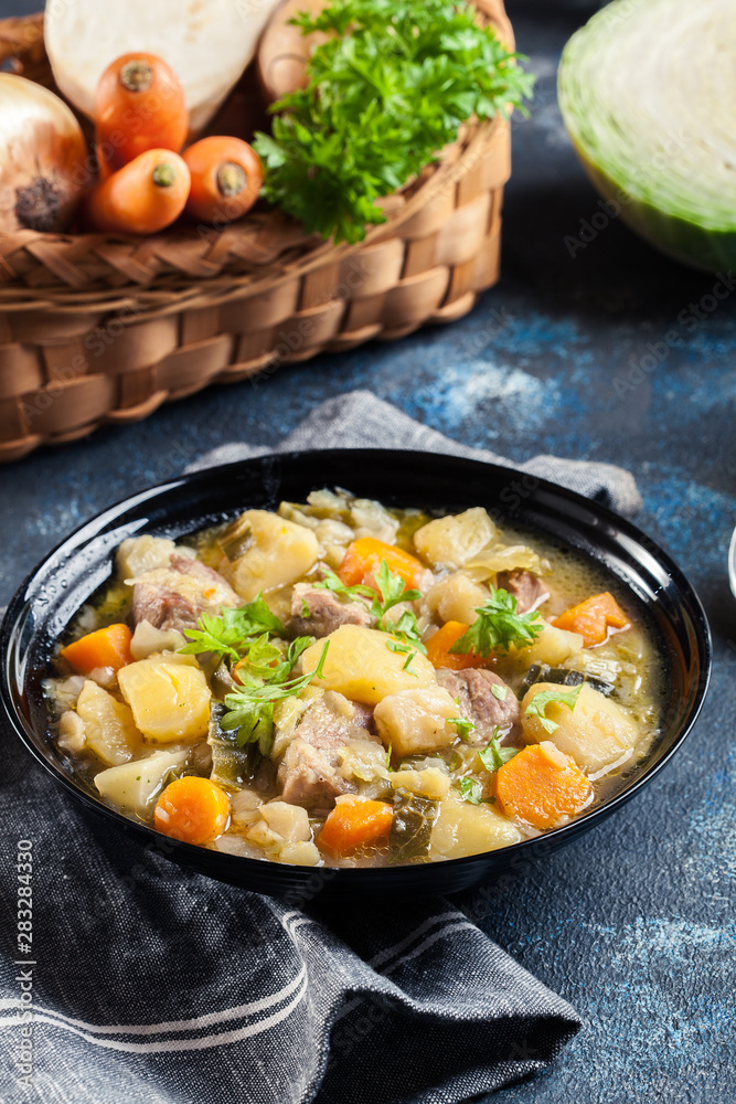 Pichelsteiner, German stew that contains meat Stock Photo | Adobe Stock