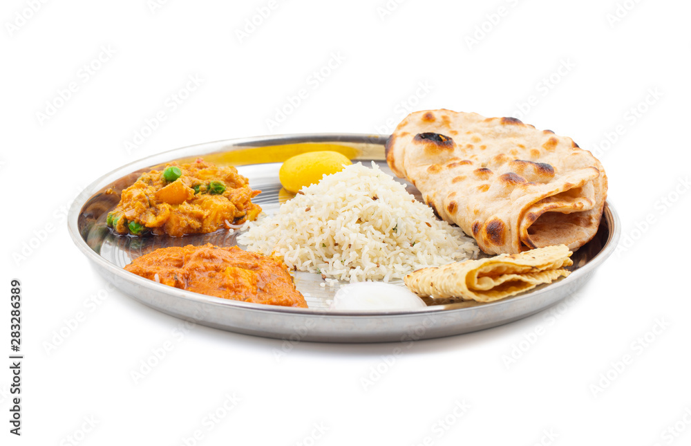 Indian Traditional Special Thali Food Also Know as Punjabi Thali, North ...