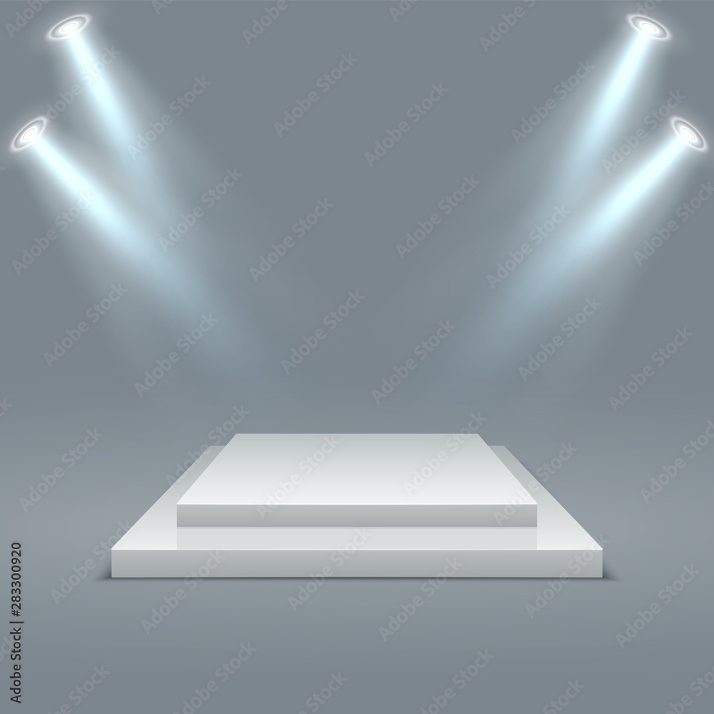 Two Spotlights On Stage