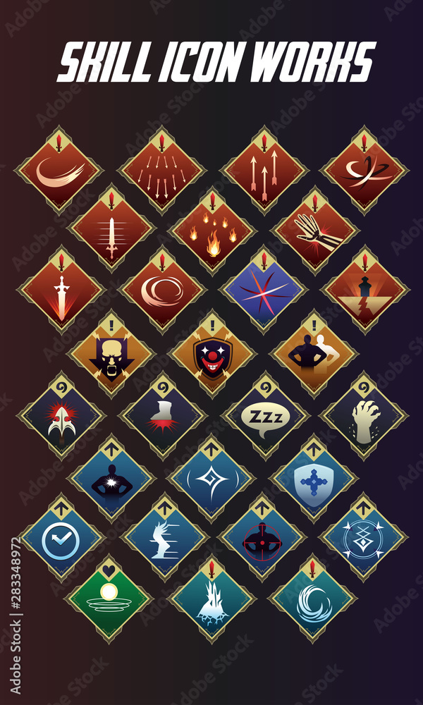 Vector Illustration of GUI Skill icon pack Stock Vector | Adobe Stock