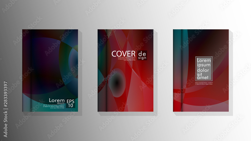 Vector collection of book cover backgrounds for brochures, leaflets ...
